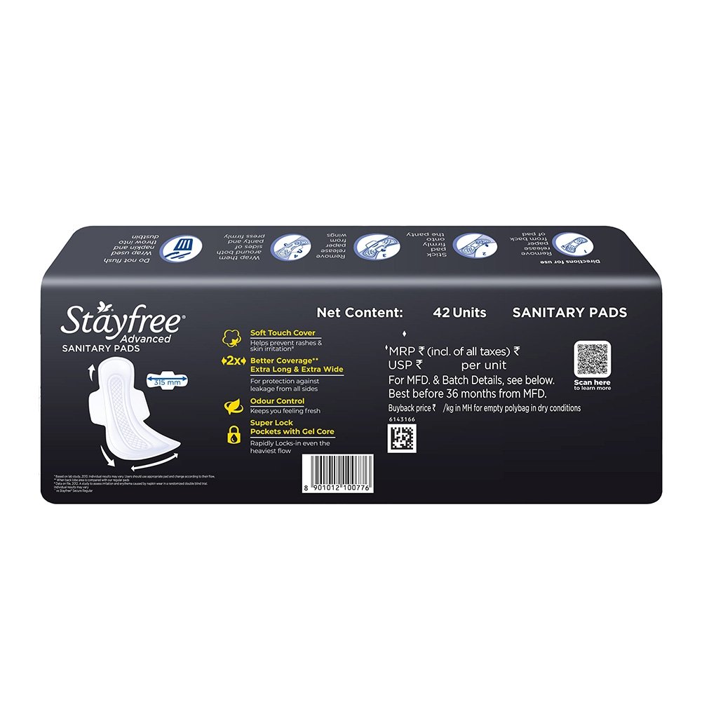Stayfree® Advanced All Nights Soft Touch Sanitary Pads