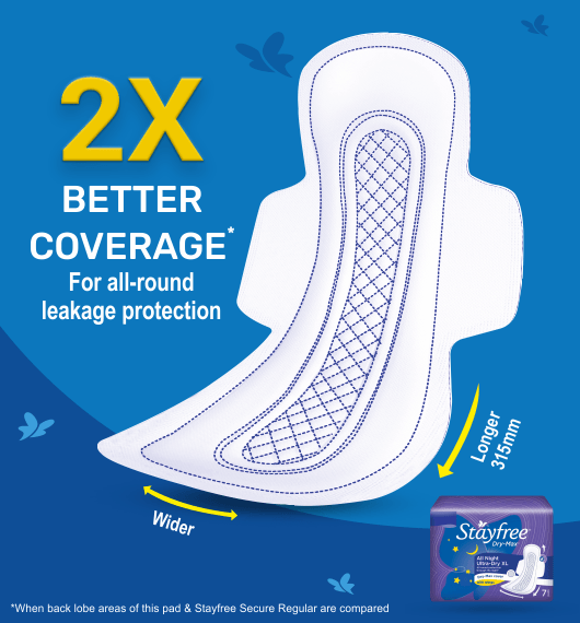 Stayfree® Dry-Max All Night XL Sanitary Napkins for Night