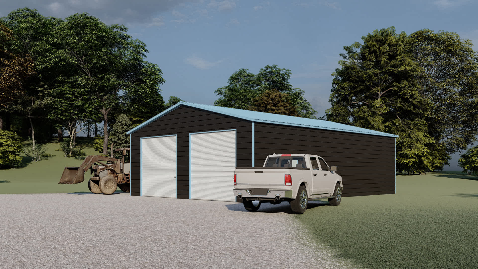 A-Frame Roof Garages Landing Page | Premier Metal Structures