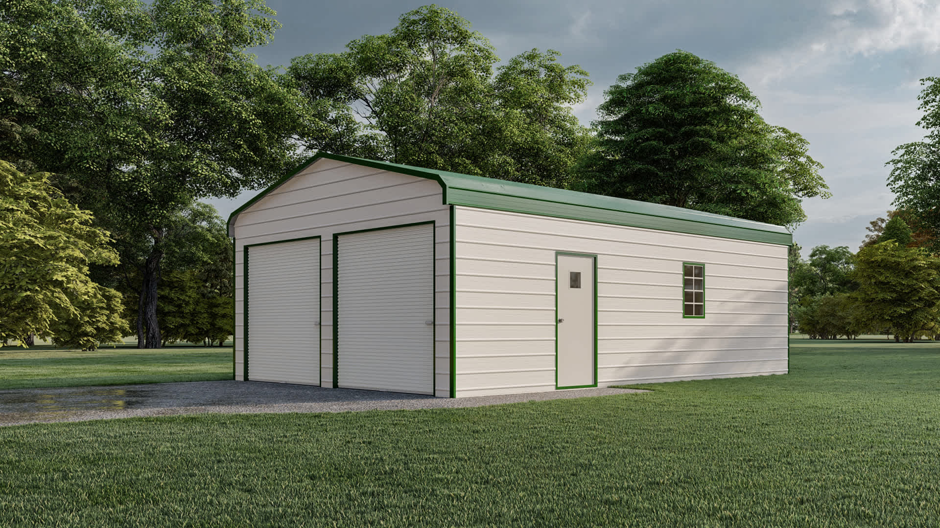 Vertical Roof Garages Landing Page | Premier Metal Structures