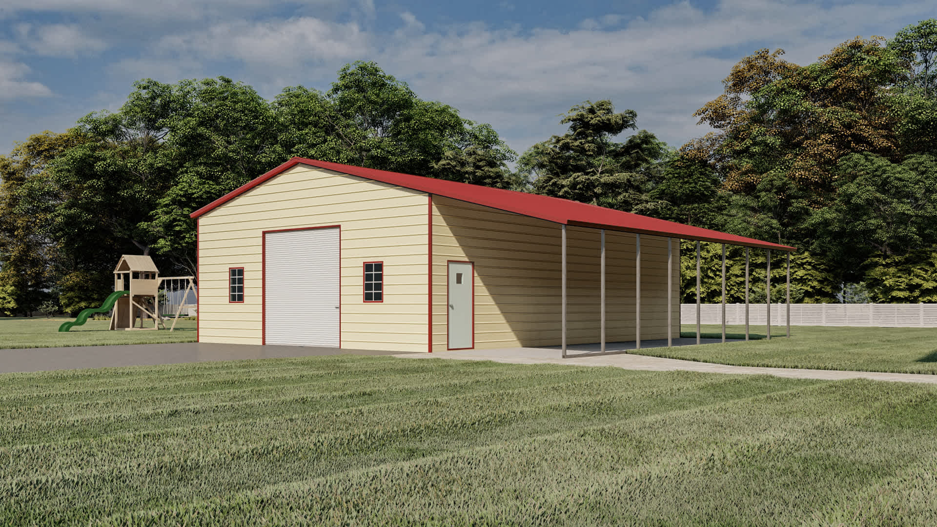 Regular Roof Garages Landing Page | Premier Metal Structures