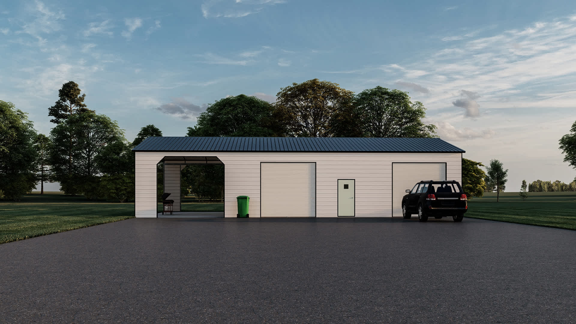 Regular Roof Garages Landing Page | Premier Metal Structures