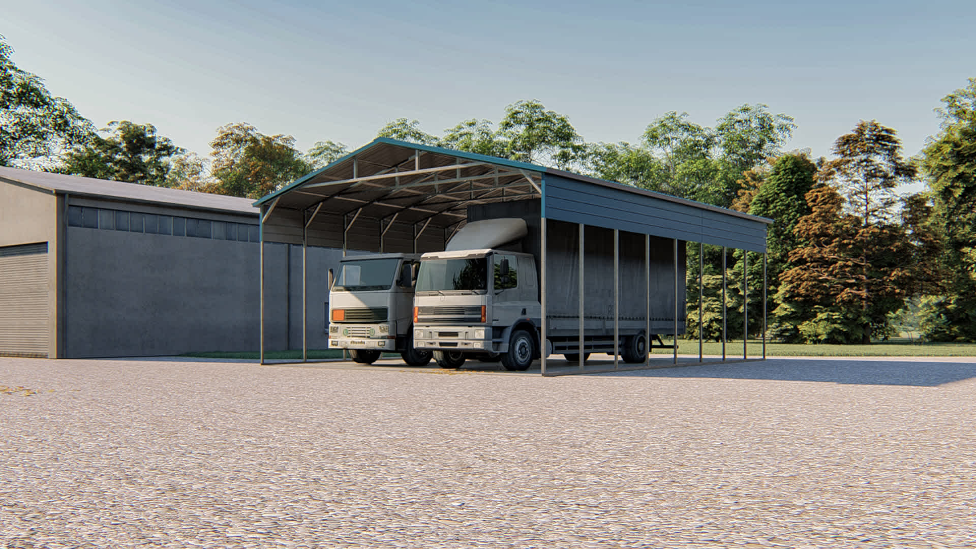 Regular Roof Garages Landing Page | Premier Metal Structures