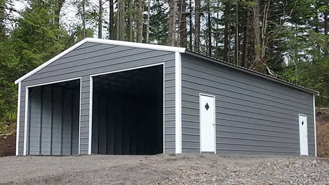 Vertical Roof Garages Landing Page | Premier Metal Structures