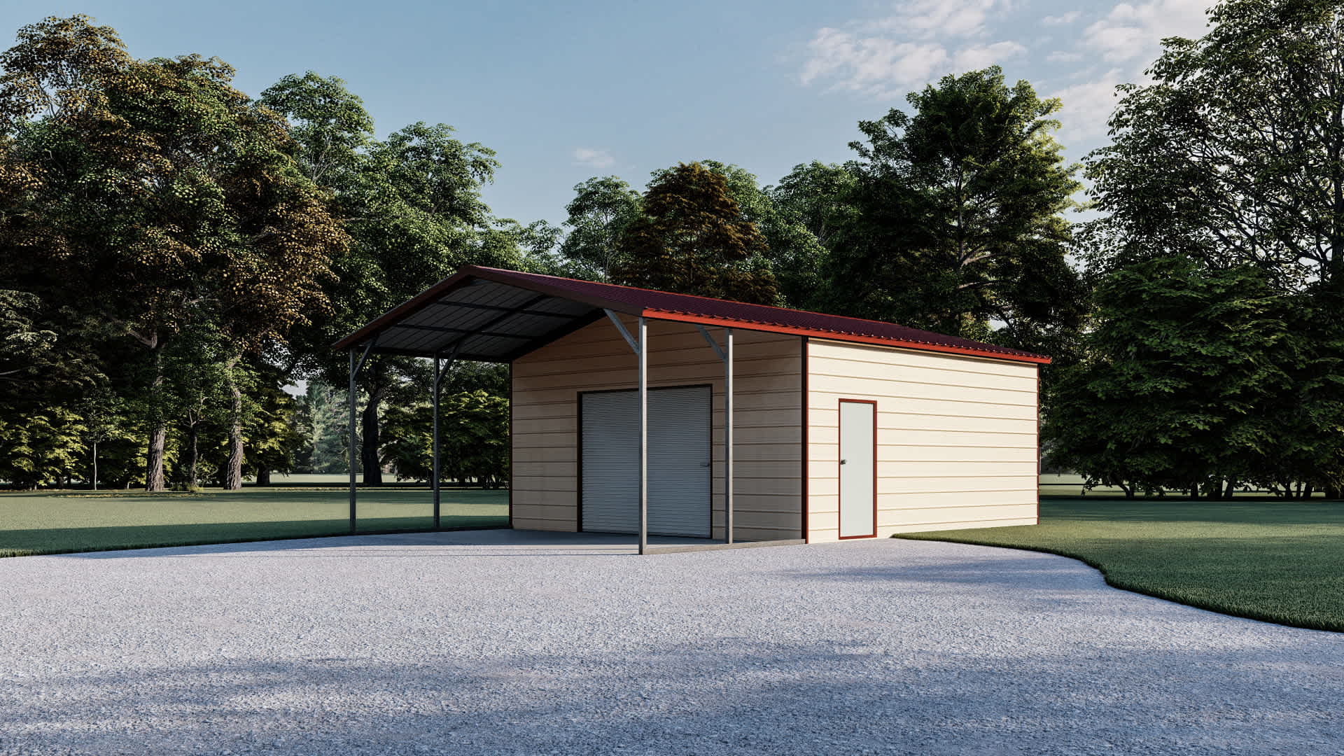 Vertical Roof Garages Landing Page | Premier Metal Structures