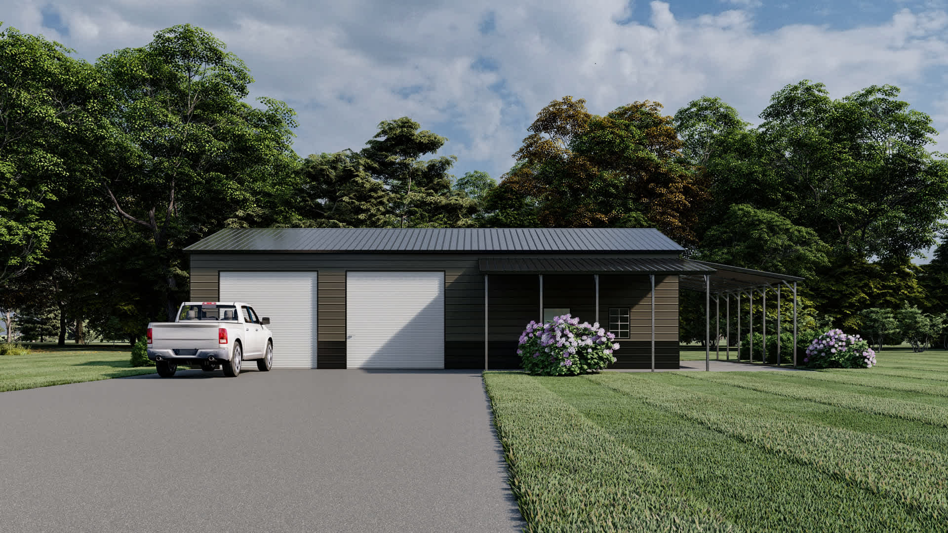 A-Frame Roof Garages Landing Page | Premier Metal Structures