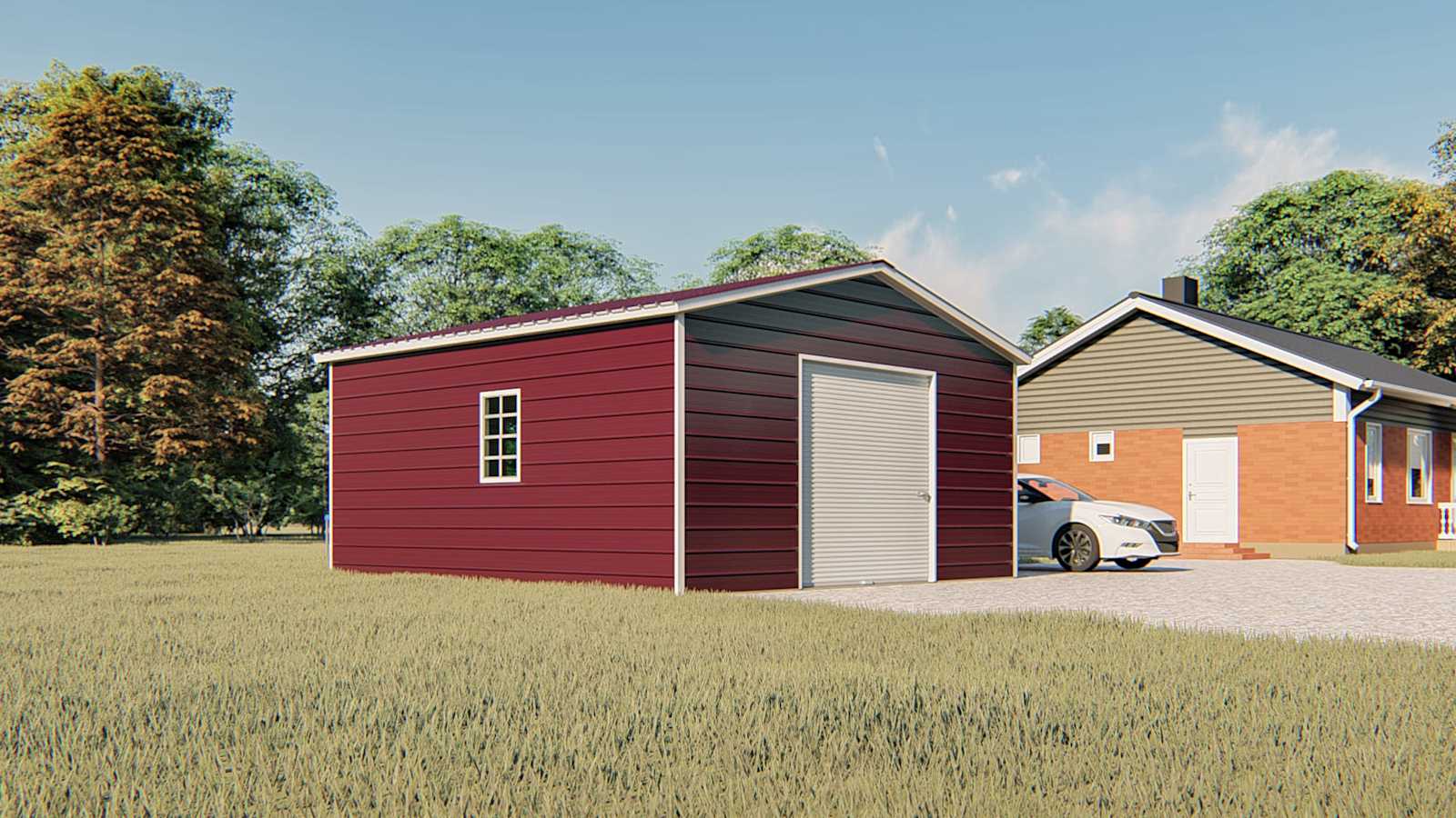 Vertical Roof Garages Landing Page | Premier Metal Structures