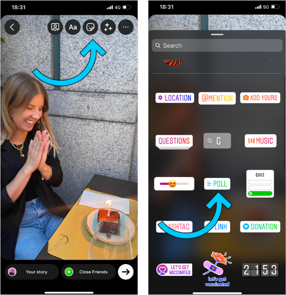 New Updates Of Instagram Stories Poll Stickers - Build My Plays