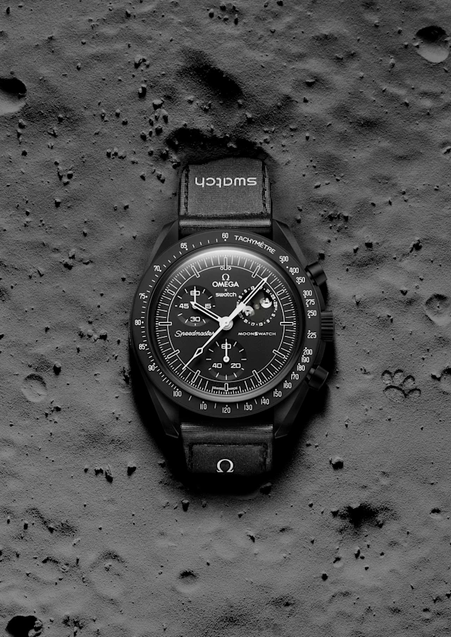 Bioceramic MoonSwatch MISSION TO THE MOONPHASE lands on the moon once ...