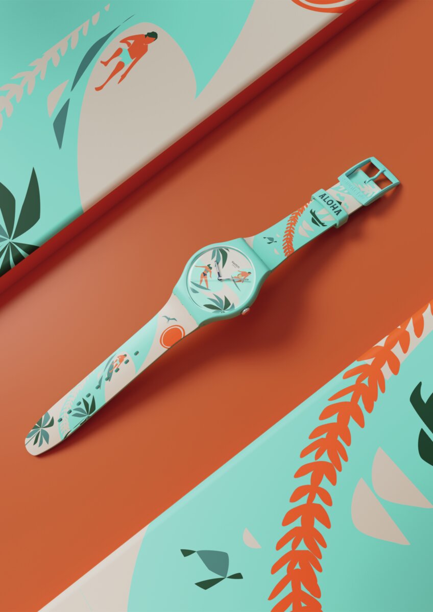Swatch Destination Art: Celebrating Hawaii’s surf and Aloha spirit ...