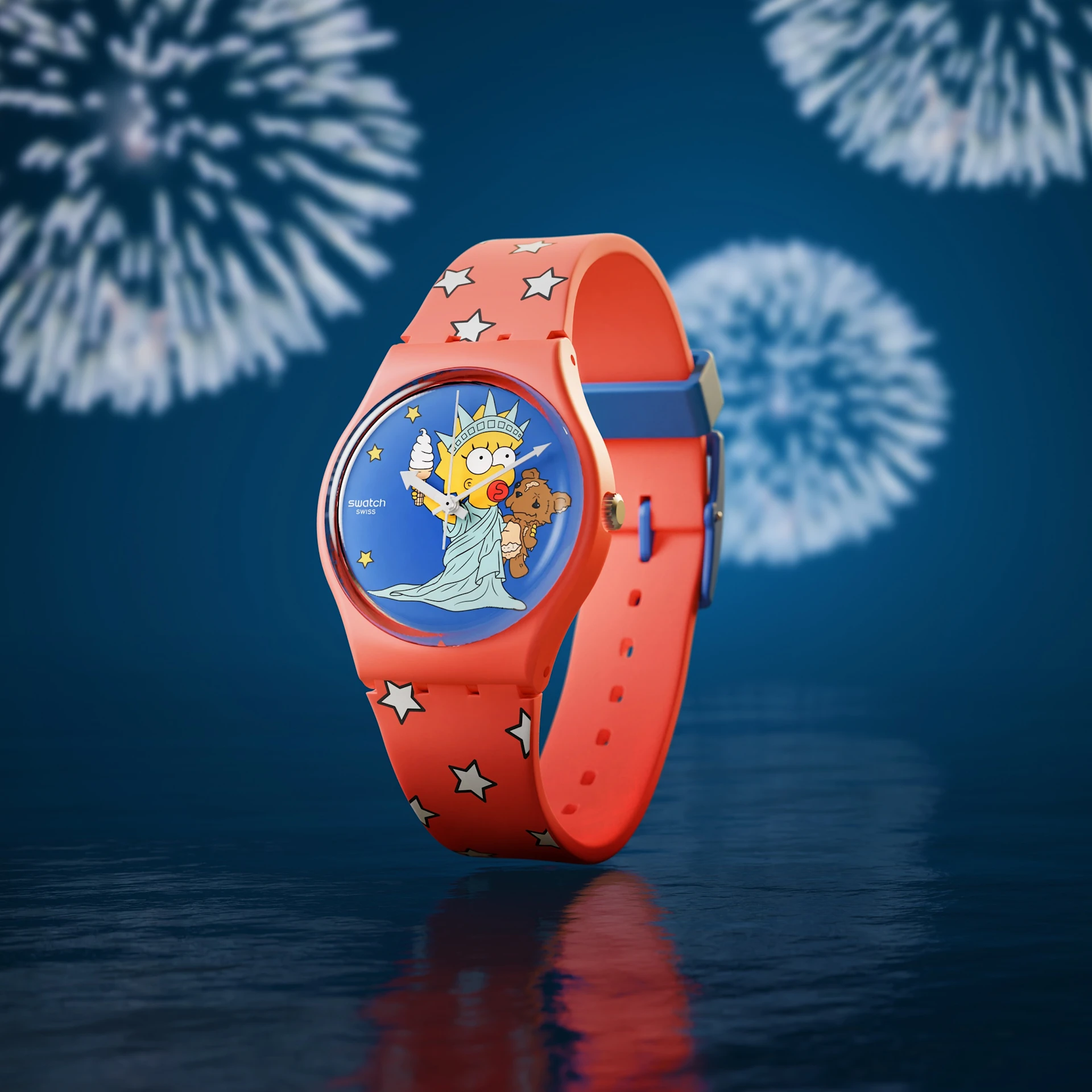 7 月 4 日快樂！Swatch 與 the Simpsons 慶祝美國獨立日！ - Swatch Ltd