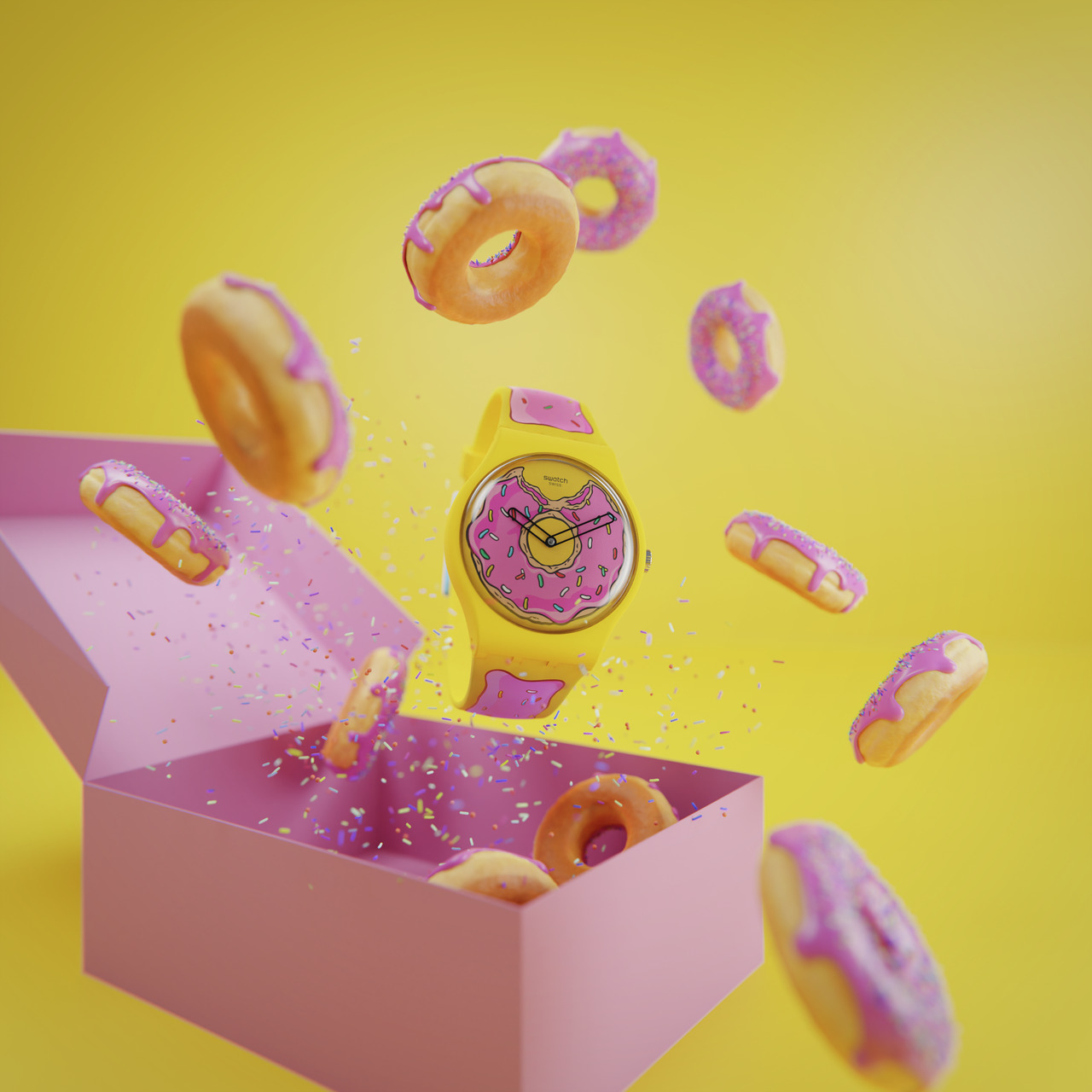 The Simpsons presents the perfect donut inspired watch - Swatch Ltd
