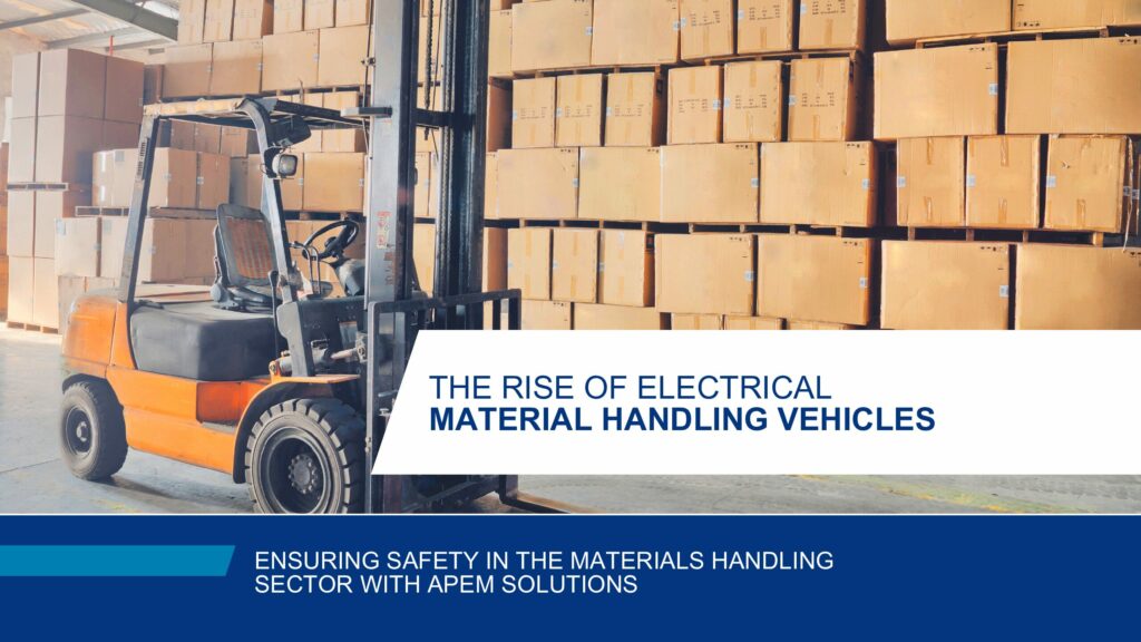 Electric material handler: APEM's HMI solutions for safety and efficiency