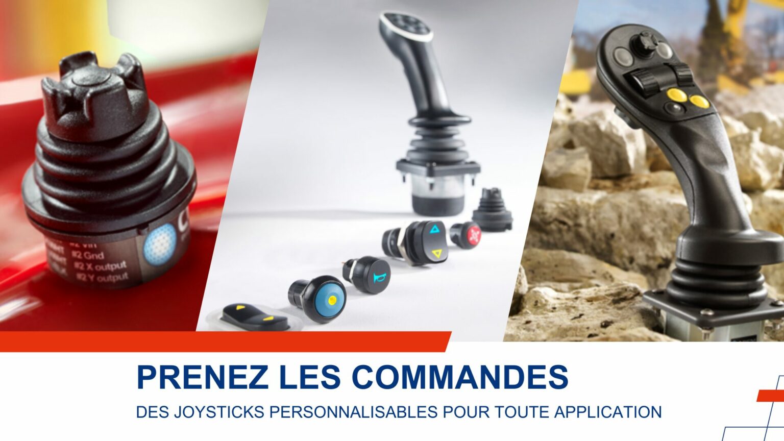 Des joysticks personnalisés de toutes tailles pour chaque application