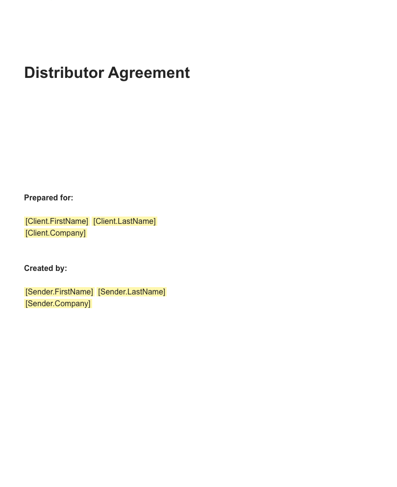 Distribution Agreement Template – Free PDF & Word