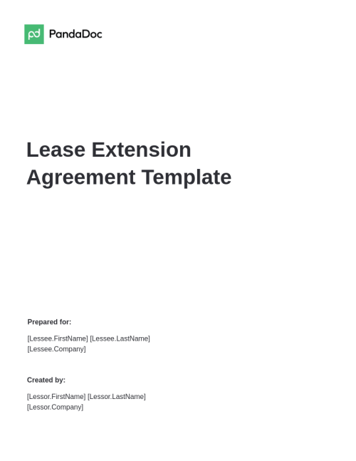 Lease Extension Agreement Template – Free PDF & Word