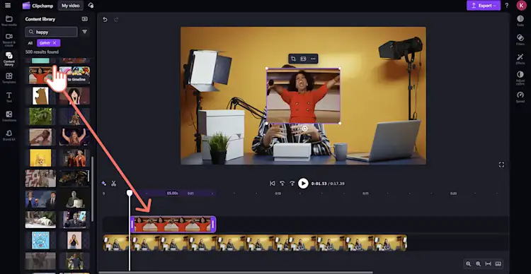 How to add GIFs to videos online | Clipchamp Blog