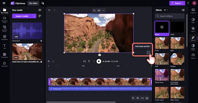 How to preview videos in full screen mode | Clipchamp Blog