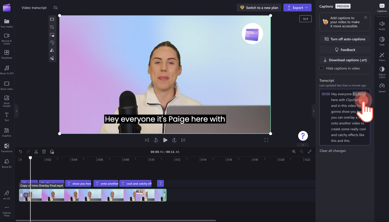 How to create a video transcript | Clipchamp Blog