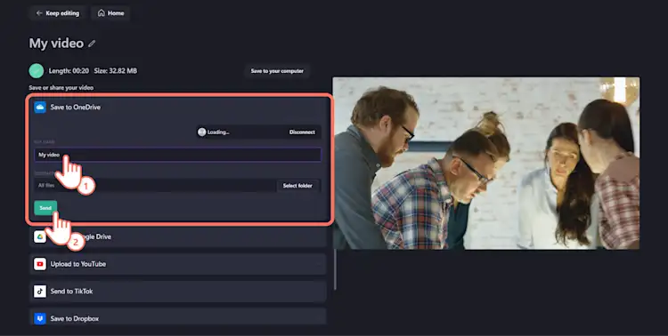 How to import and export videos using OneDrive | Clipchamp Blog ...