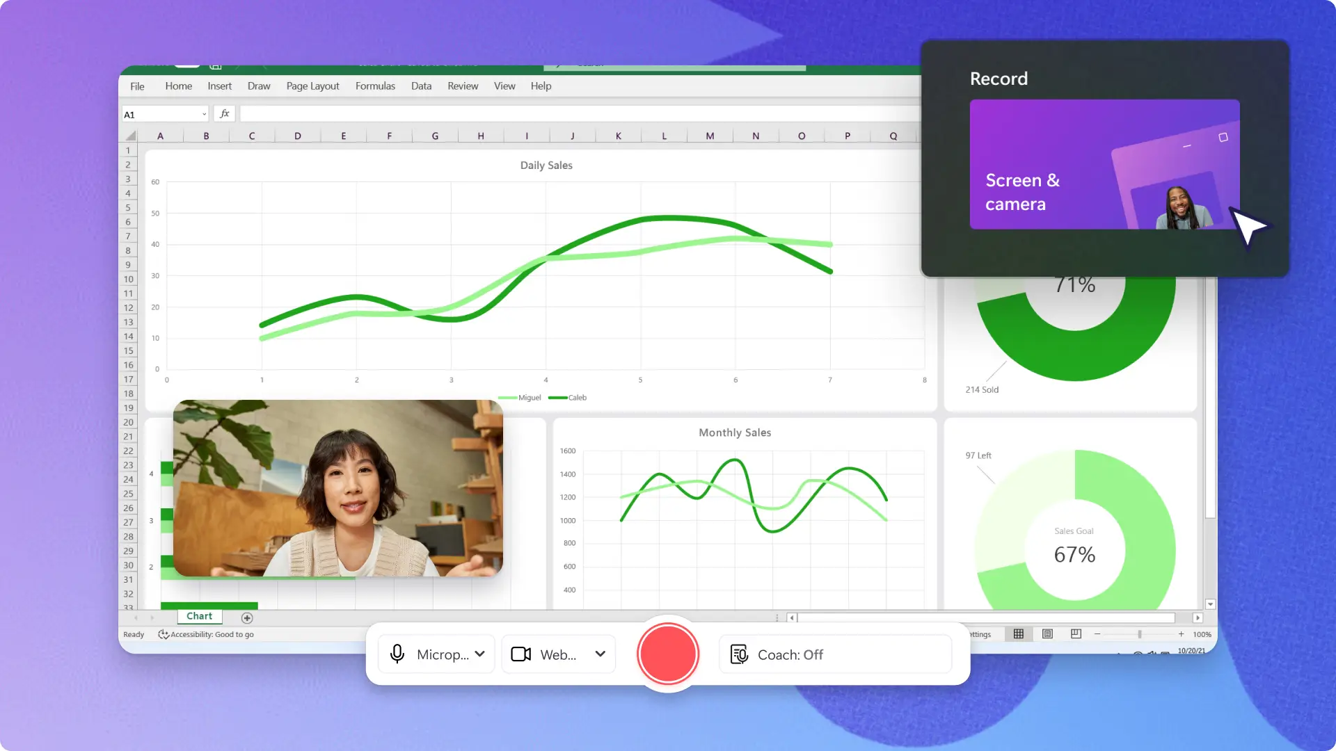 Trình ghi màn hình và camera trực tuyến