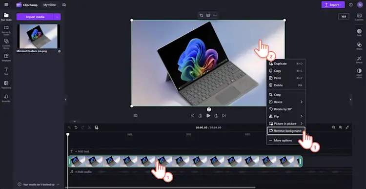How to use the image background remover online | Clipchamp Blog