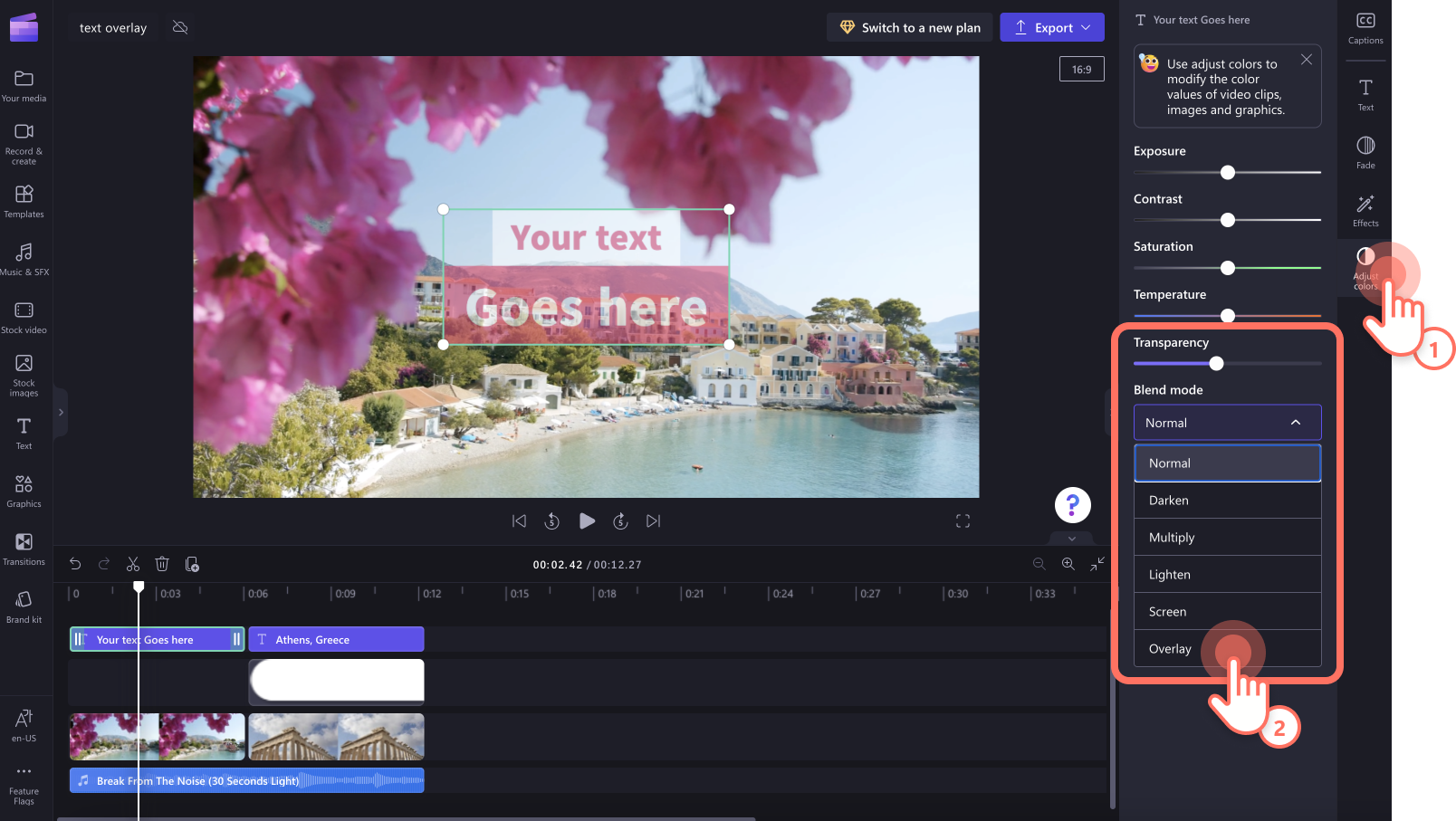 How to overlay text on video and GIFs | Clipchamp Blog