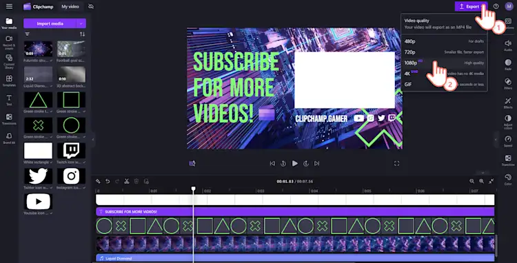 How to make YouTube end screens in 2025 | Clipchamp Blog