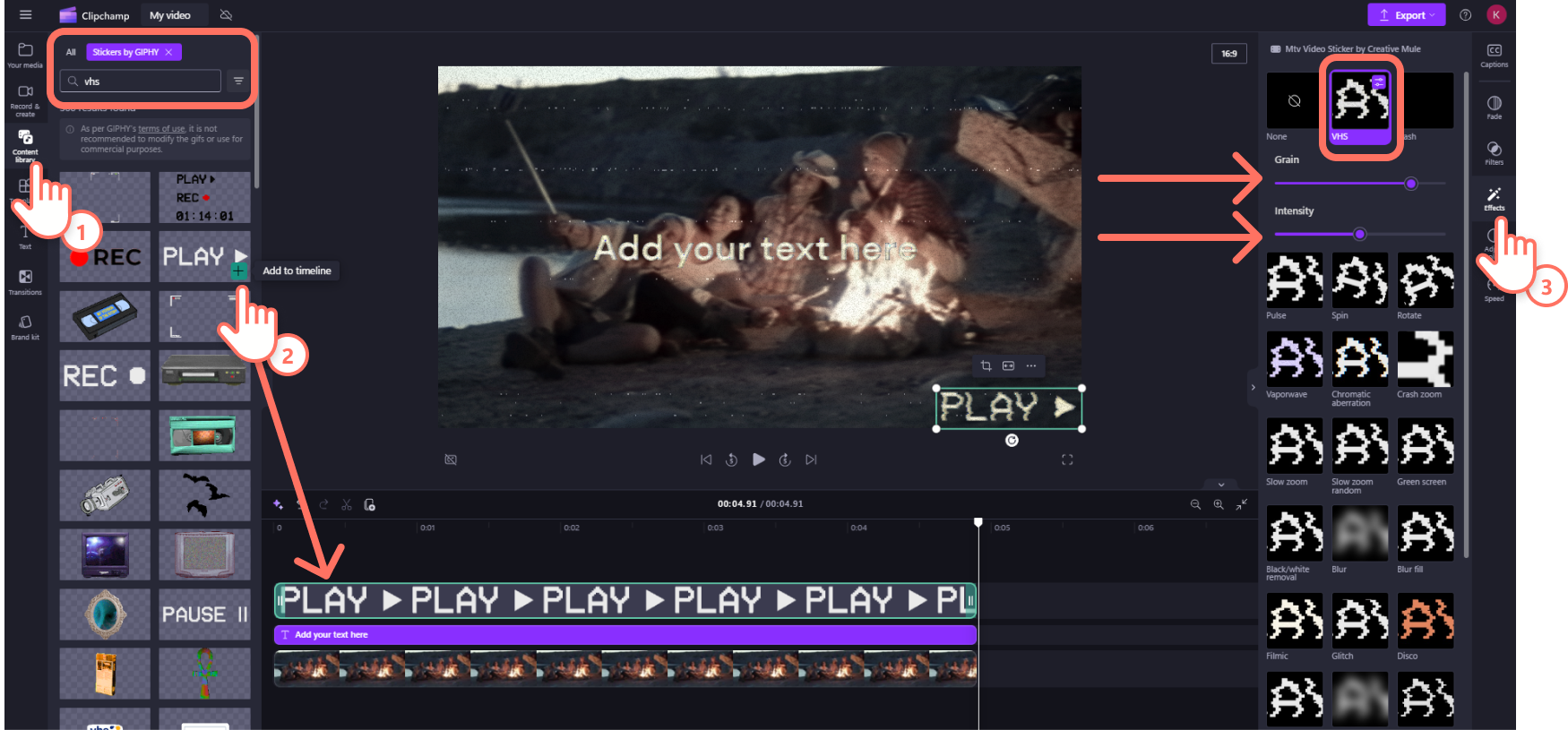 How to add VHS effect to videos | Clipchamp Blog