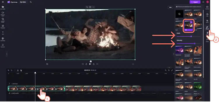 How to add VHS effect to videos | Clipchamp Blog