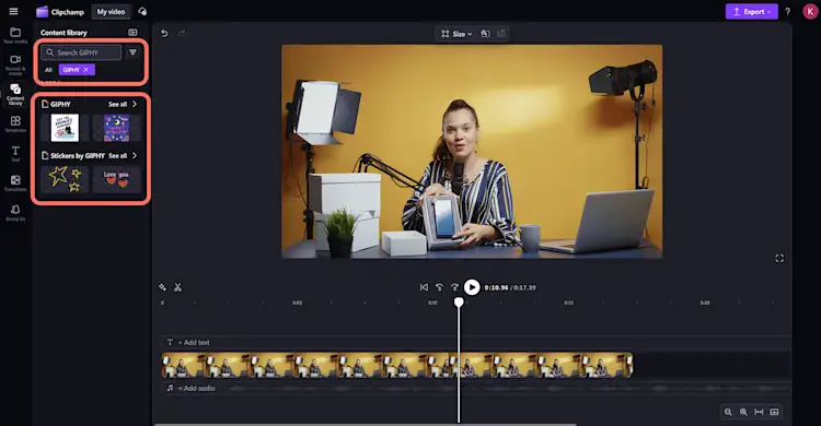 How to add GIFs to videos online | Clipchamp Blog
