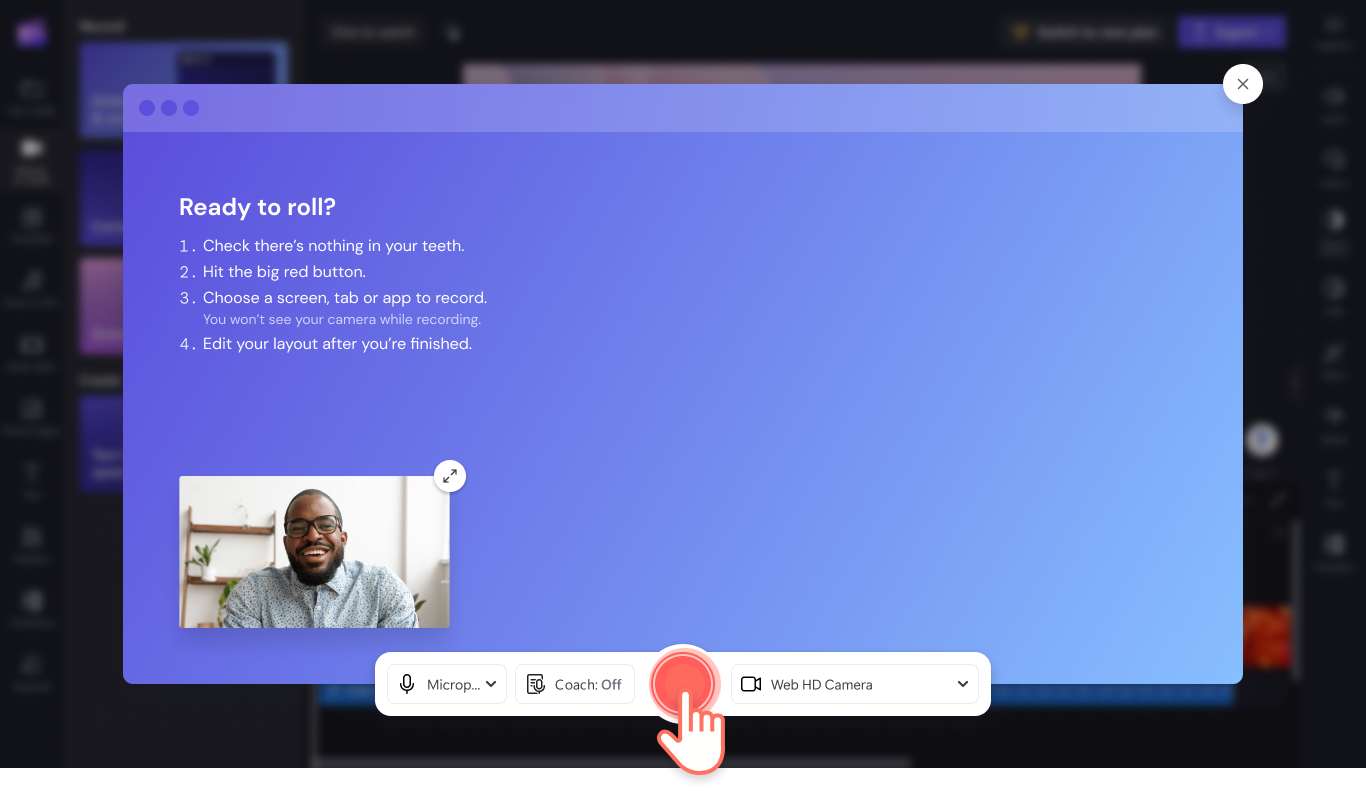 How to screen and camera record | Clipchamp Blog