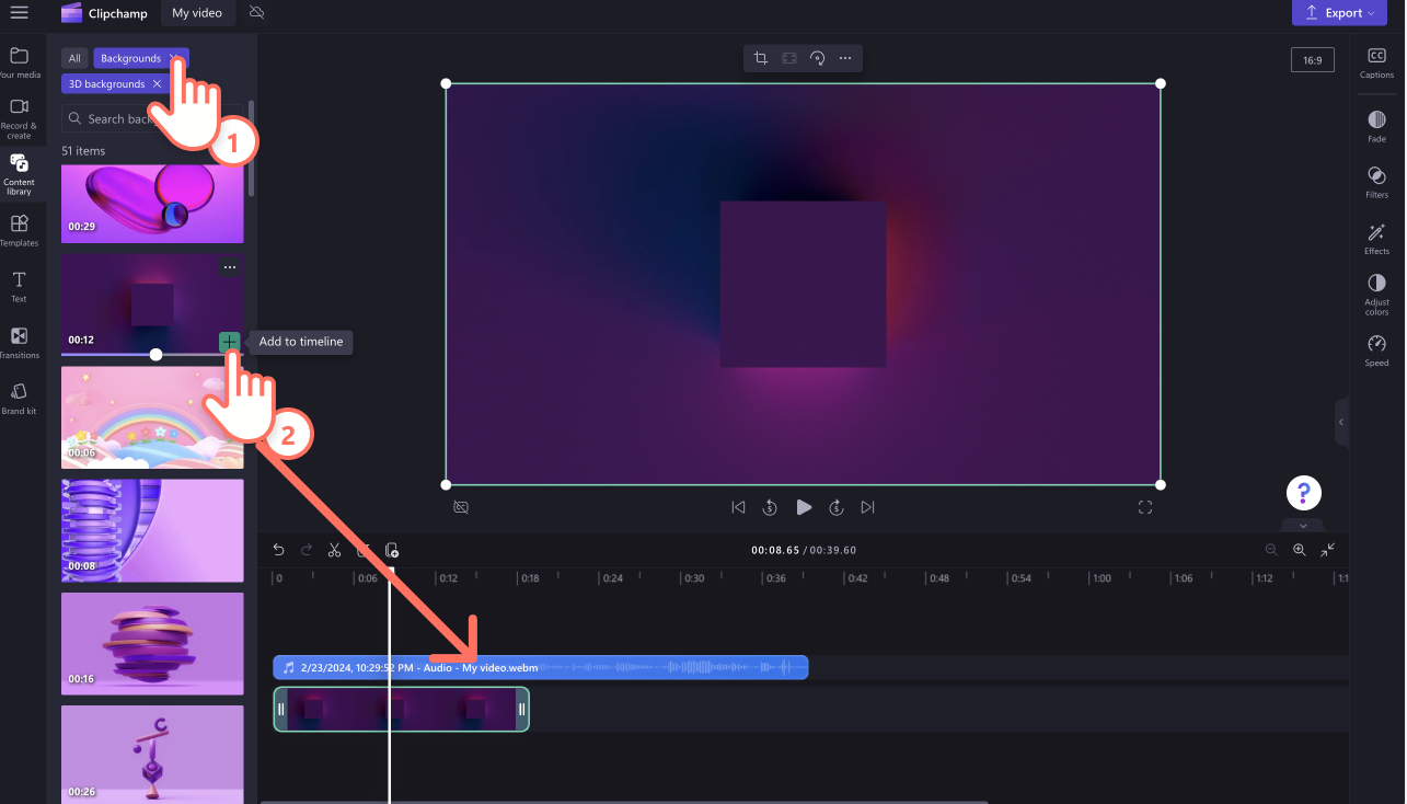How to make a podcast video with an audio visualizer | Clipchamp Blog