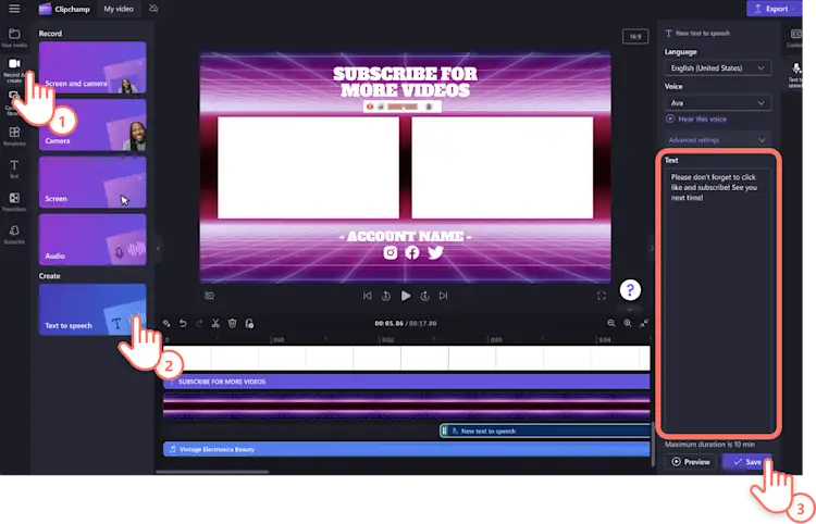 テンプレートを使って YouTube のアウトロ動画と終了画面を作る方法 | Clipchamp Blog