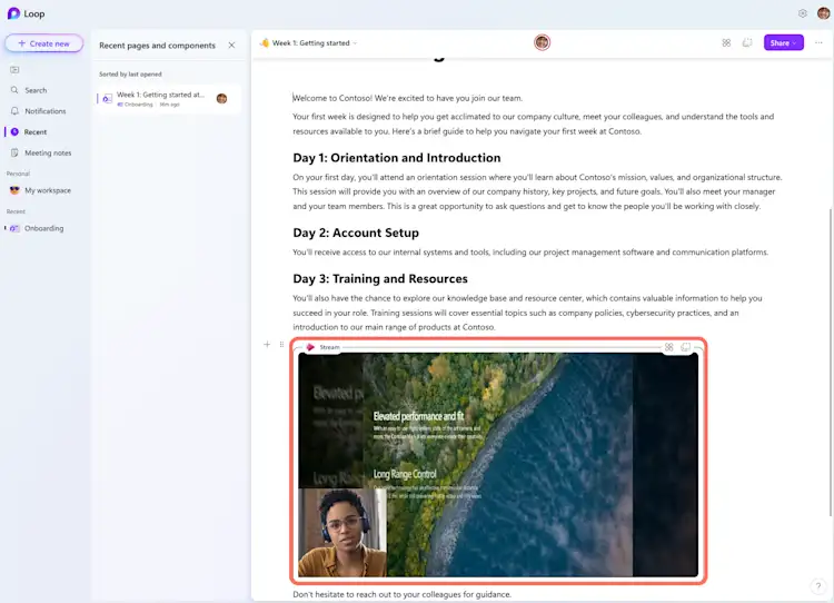 How to record videos in Microsoft Loop | Clipchamp Blog