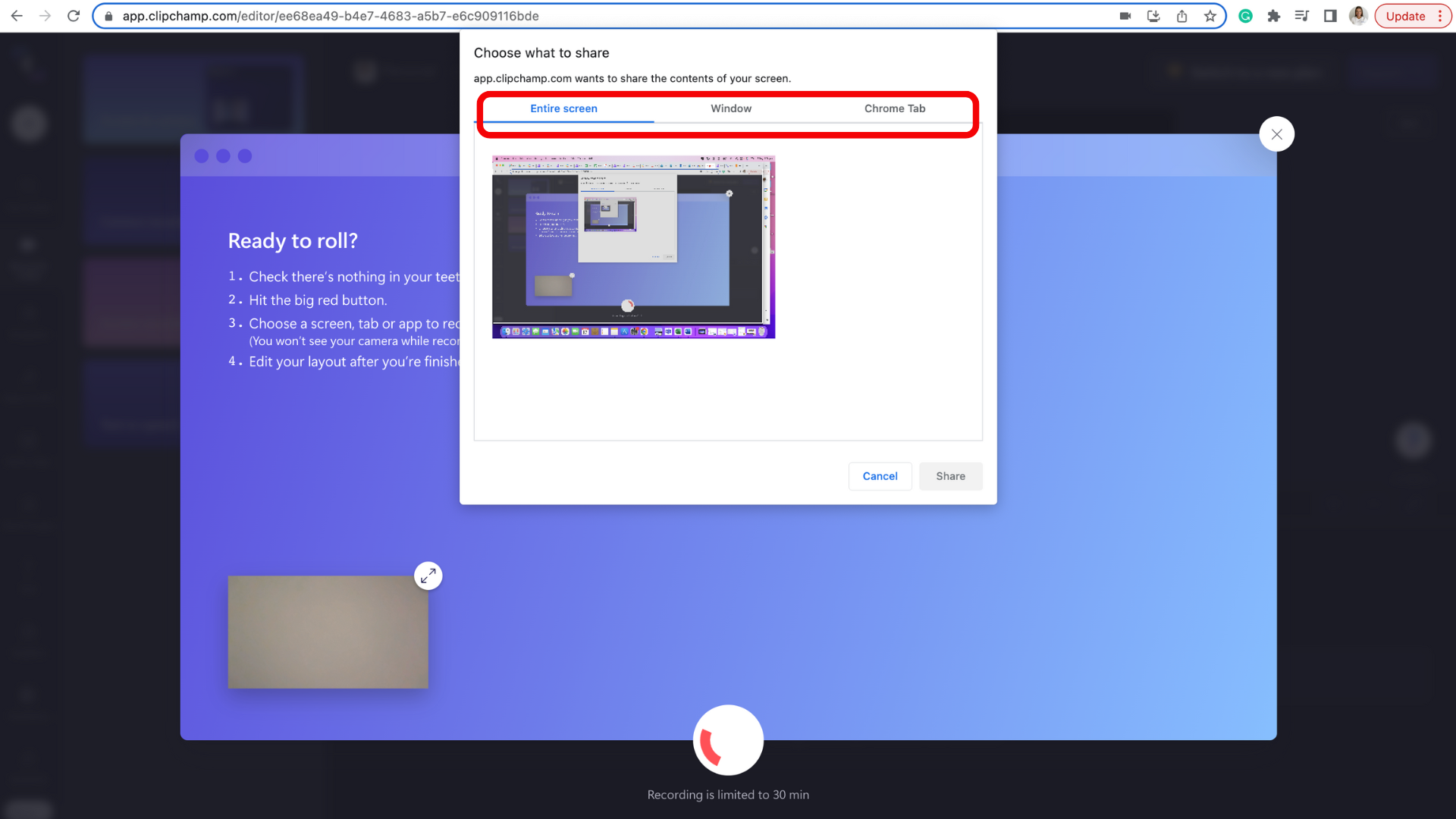 How to screen and camera record | Clipchamp Blog
