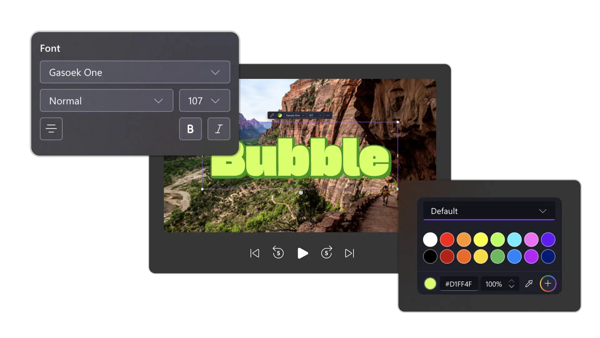 Add text to video | Customize text and add effects