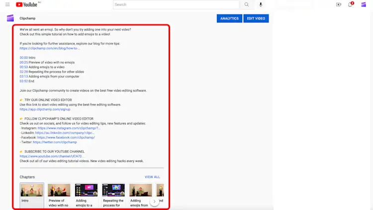The ultimate guide to YouTube descriptions | Clipchamp Blog