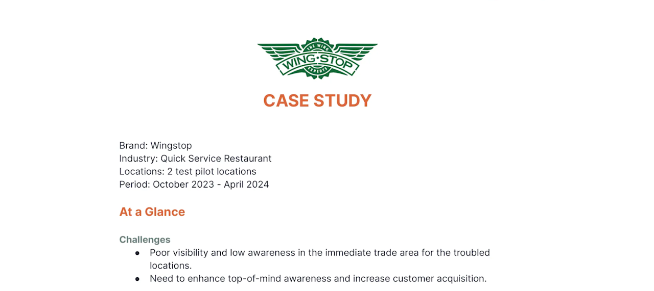 Wingstop Case Study