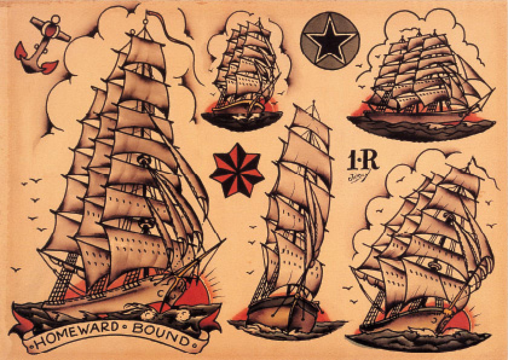 American Traditional Navy Tattoos