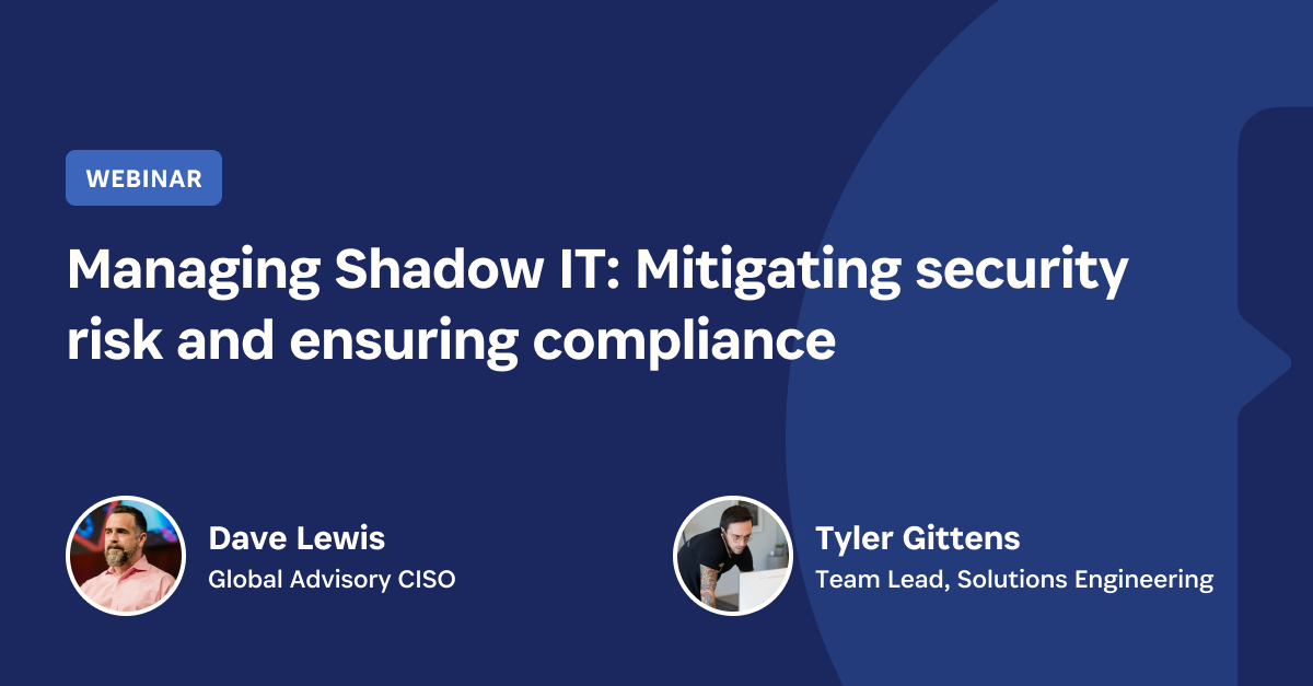 Webinar: Managing Shadow IT | 1Password