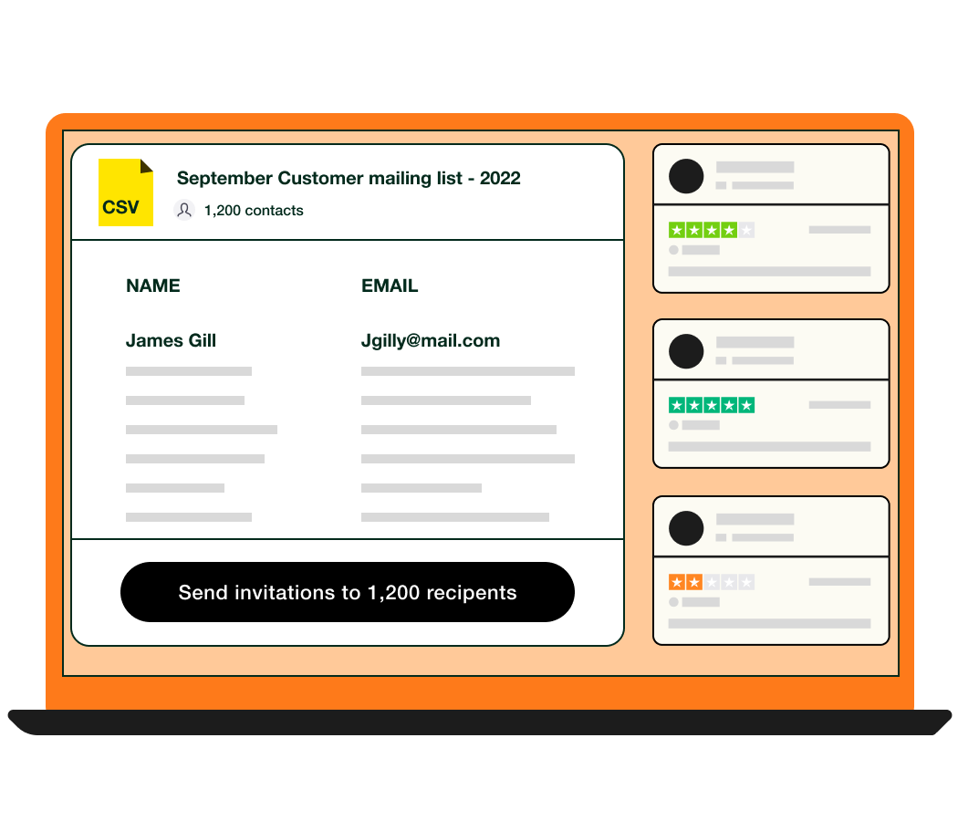 Review invitations | Product Features | Trustpilot Business