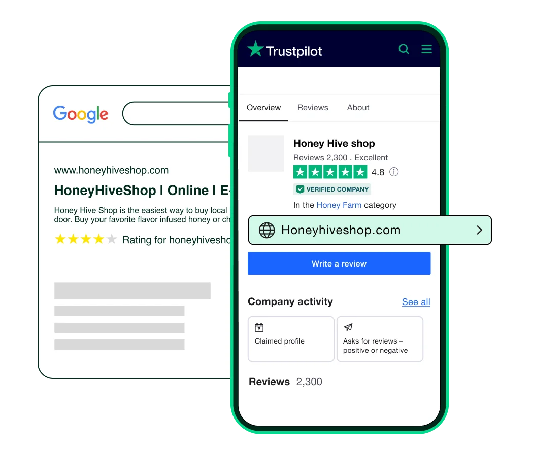 Review SEO | Product Features | Trustpilot Business
