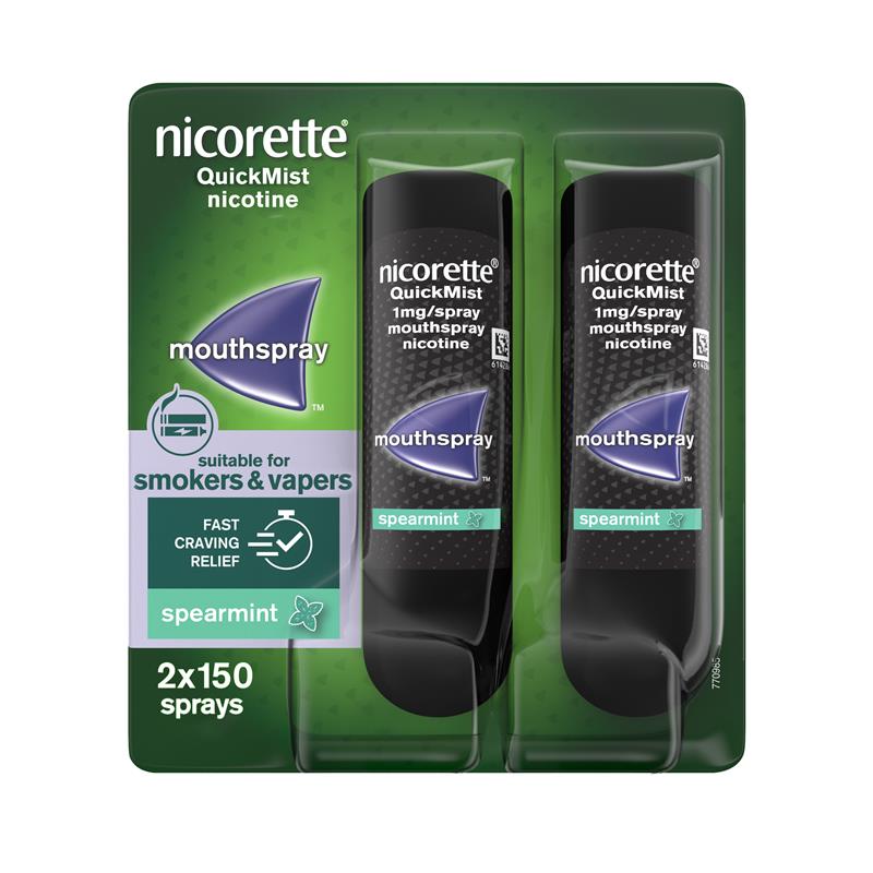 Nicorette® QuickMist Mouthspray - Spearmint Duo | NICORETTE®