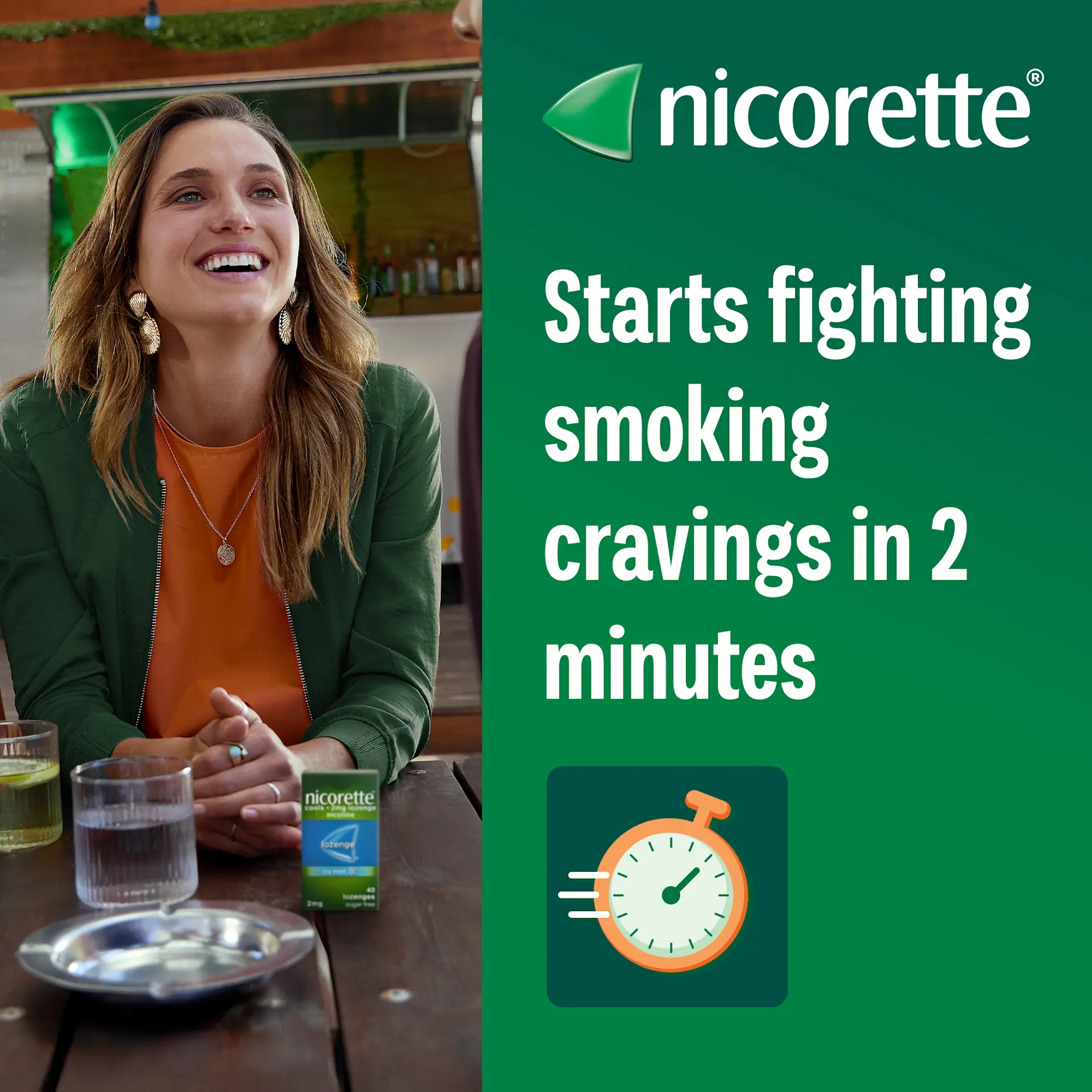 Nicorette® Cools Lozenge - Icy Mint 2mg 40's | NICORETTE®