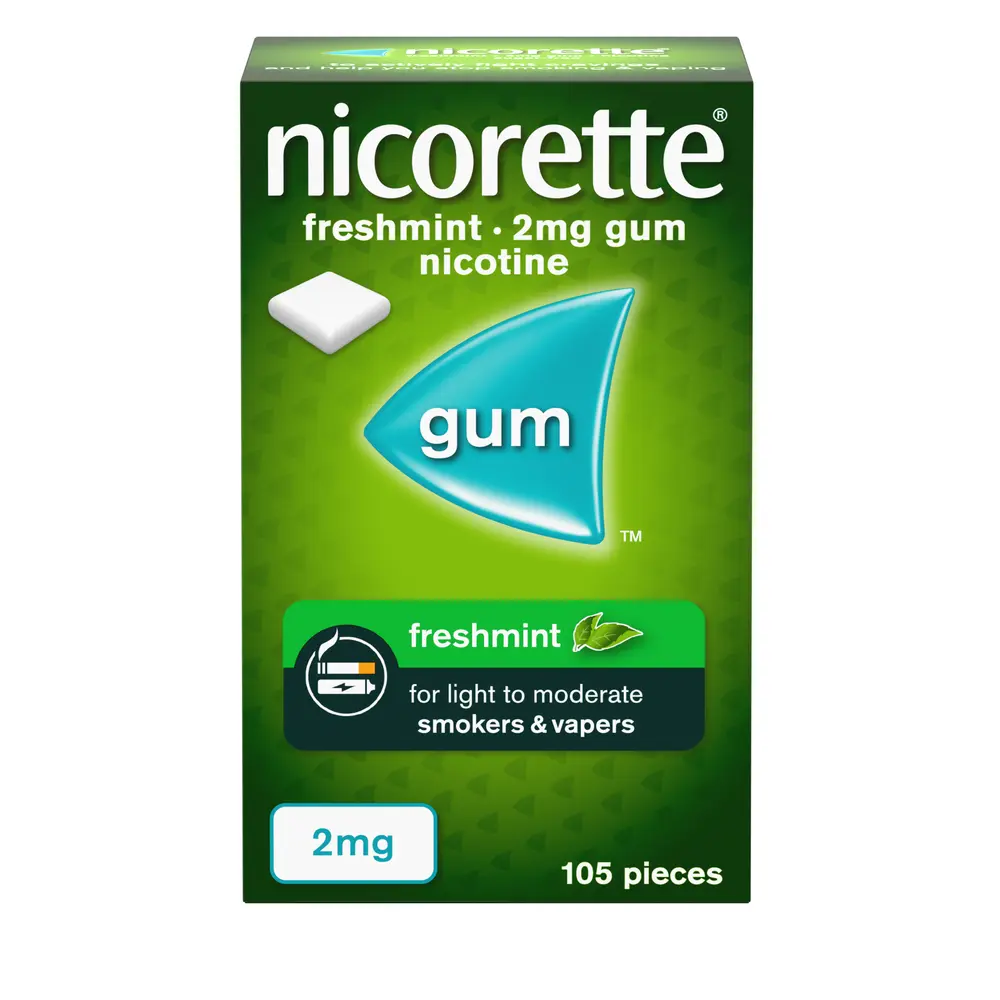 Nicorette® Gum - Fresh Mint 2mg, 105's | NICORETTE®