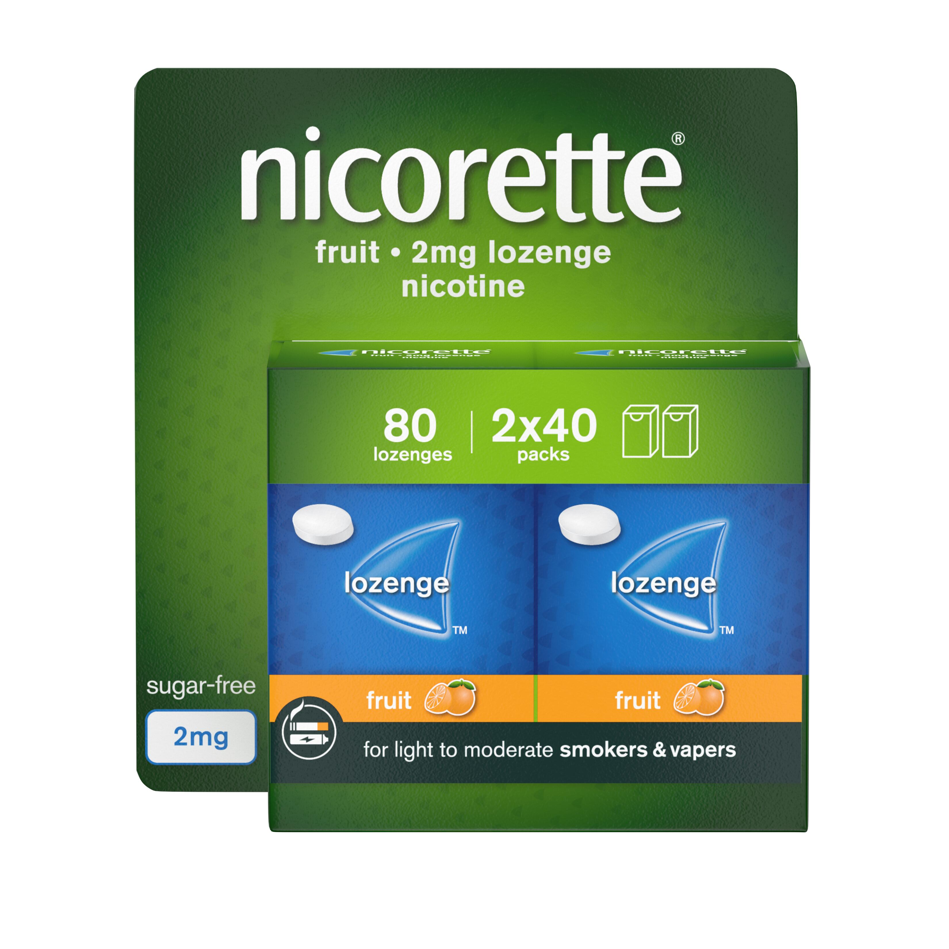 Nicorette® Lozenge - Fruit 2mg 80's | NICORETTE®