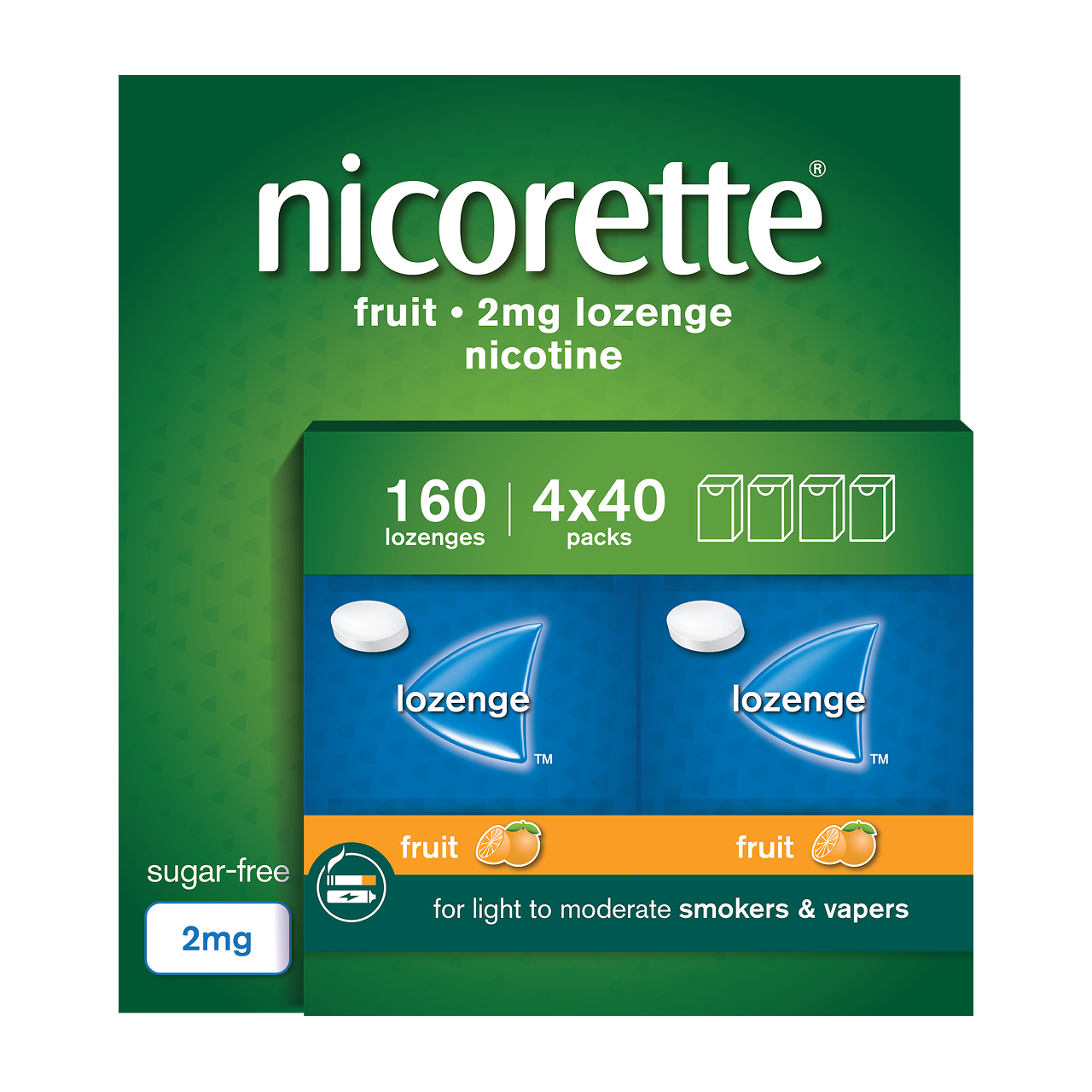 Nicorette® Lozenge - Fruit 2mg 160's | NICORETTE®