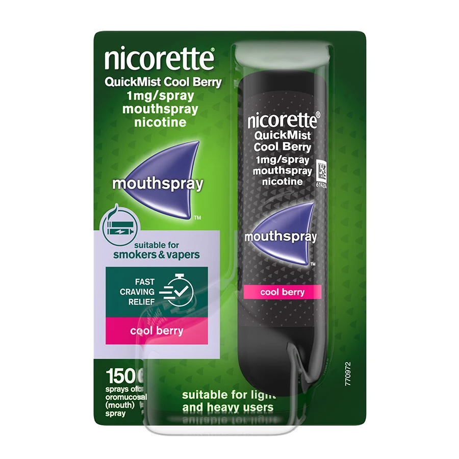 Nicorette® QuickMist Mouthspray - Cool Berry Single | NICORETTE®