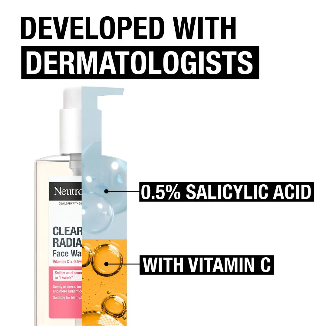 Neutrogena® Clear & Radiant Face Wash with Vitamin C